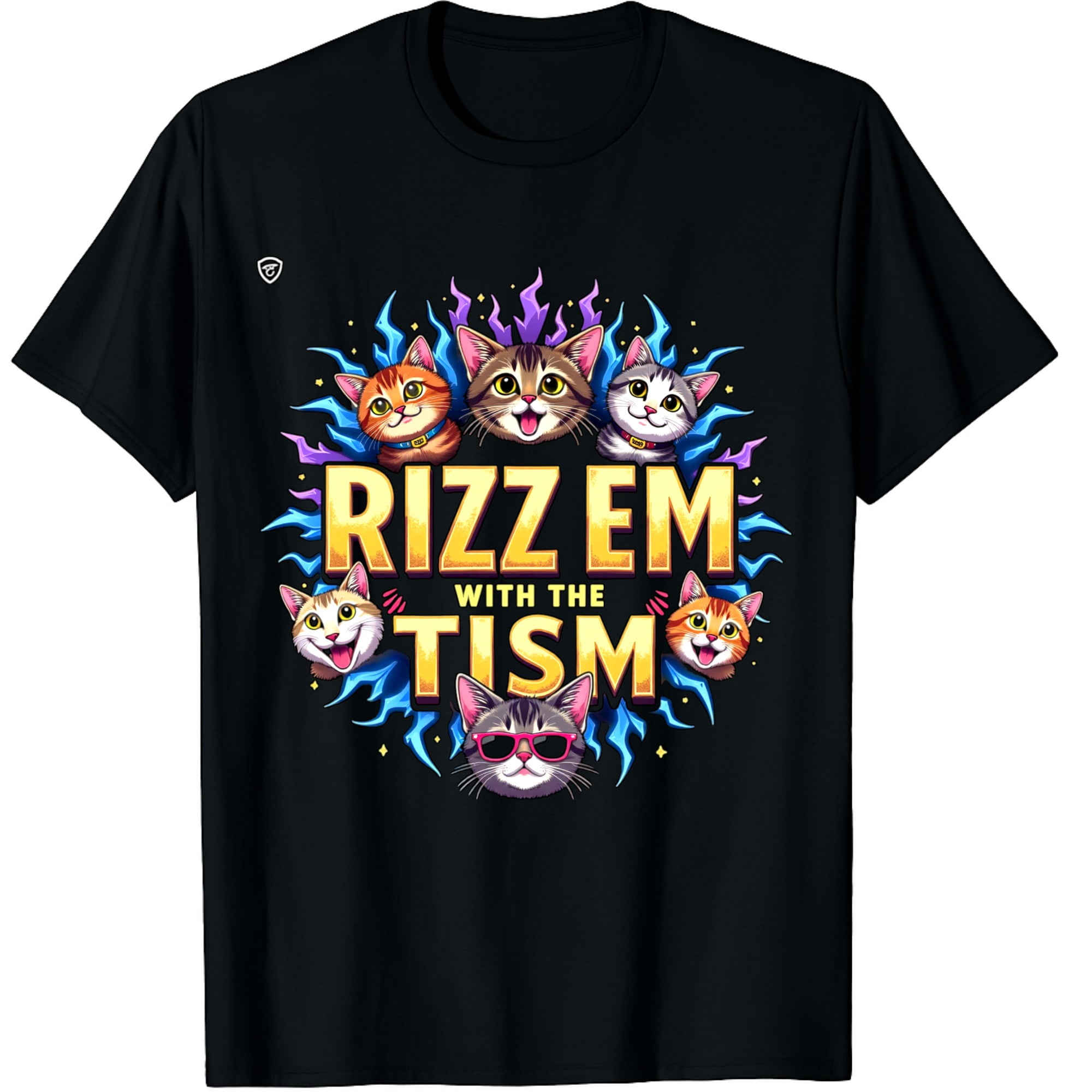 Rizz Em with The Tism Cat Memes Funny Kitten Rizz Up Power Graphic ...