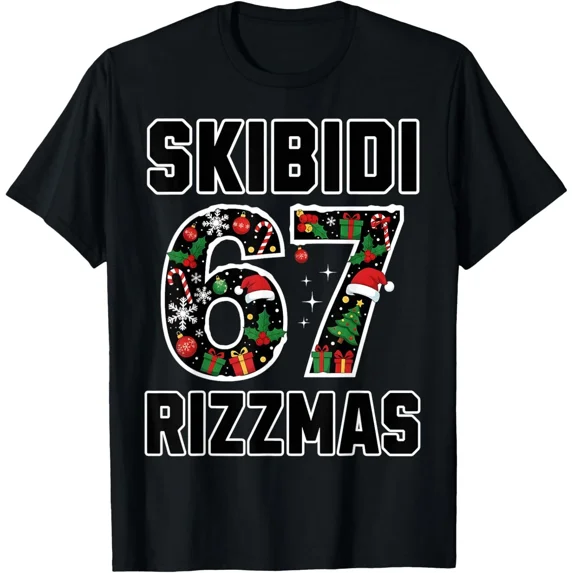 Rizz Holiday 67 Funny Xmas Gen Alpha Rizzmas 6 7 Unisex T-Shirt, up to ...