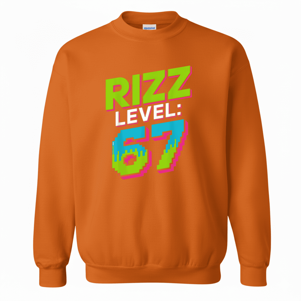 Rizz Level 67 Youth Trend Funny Six Seven Meme Stylish Graphic ...