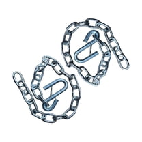 Motor God Trailer Hitch Safety Chain with S-Hook and Latch, Steel (Pair ...