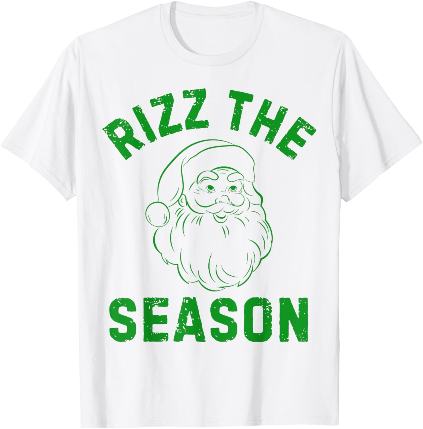 Rizz The Season Funny Christmas Rizzmas Santa Claus Rizzler T-Shirt ...