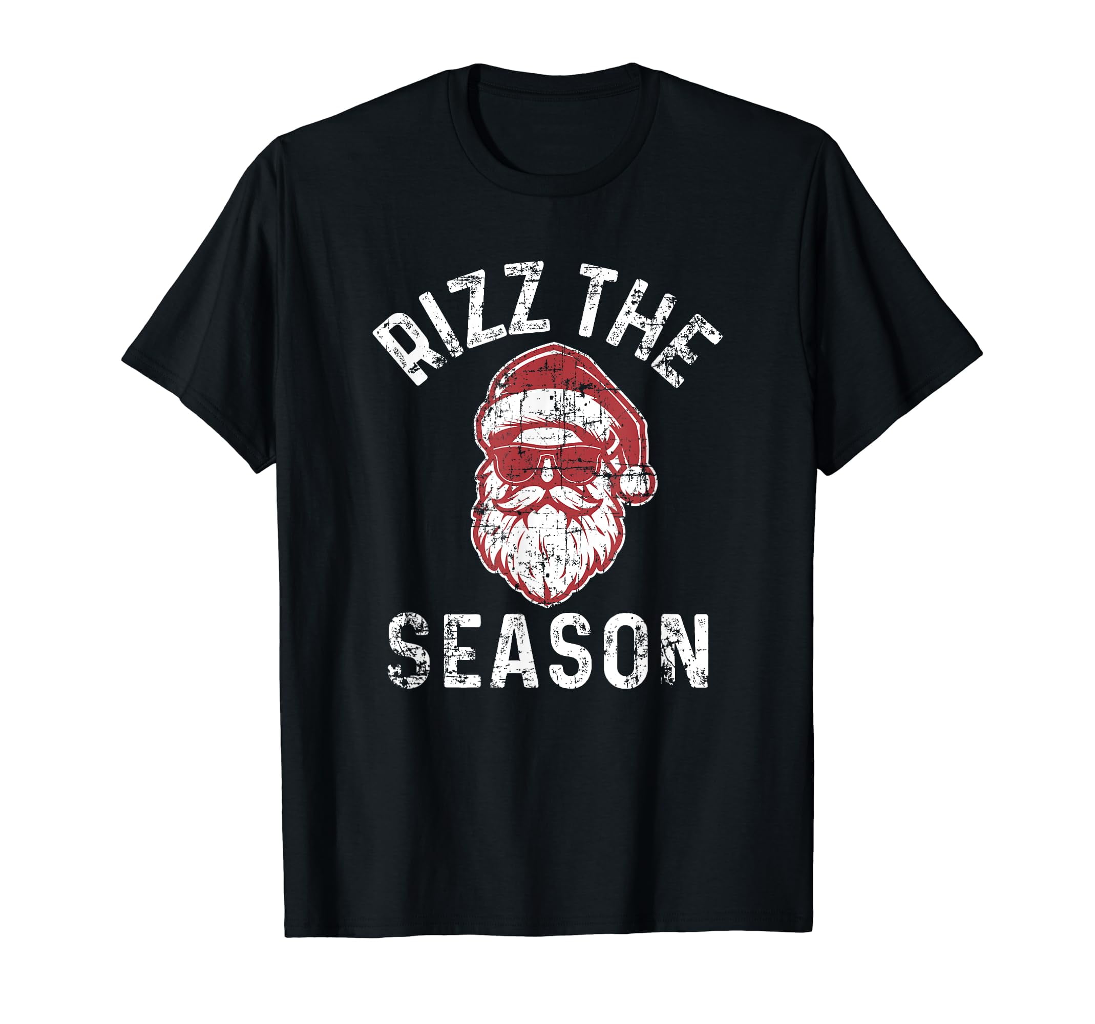 Rizz The Season Funny Christmas Rizzmas Santa Claus Rizzler T-Shirt ...