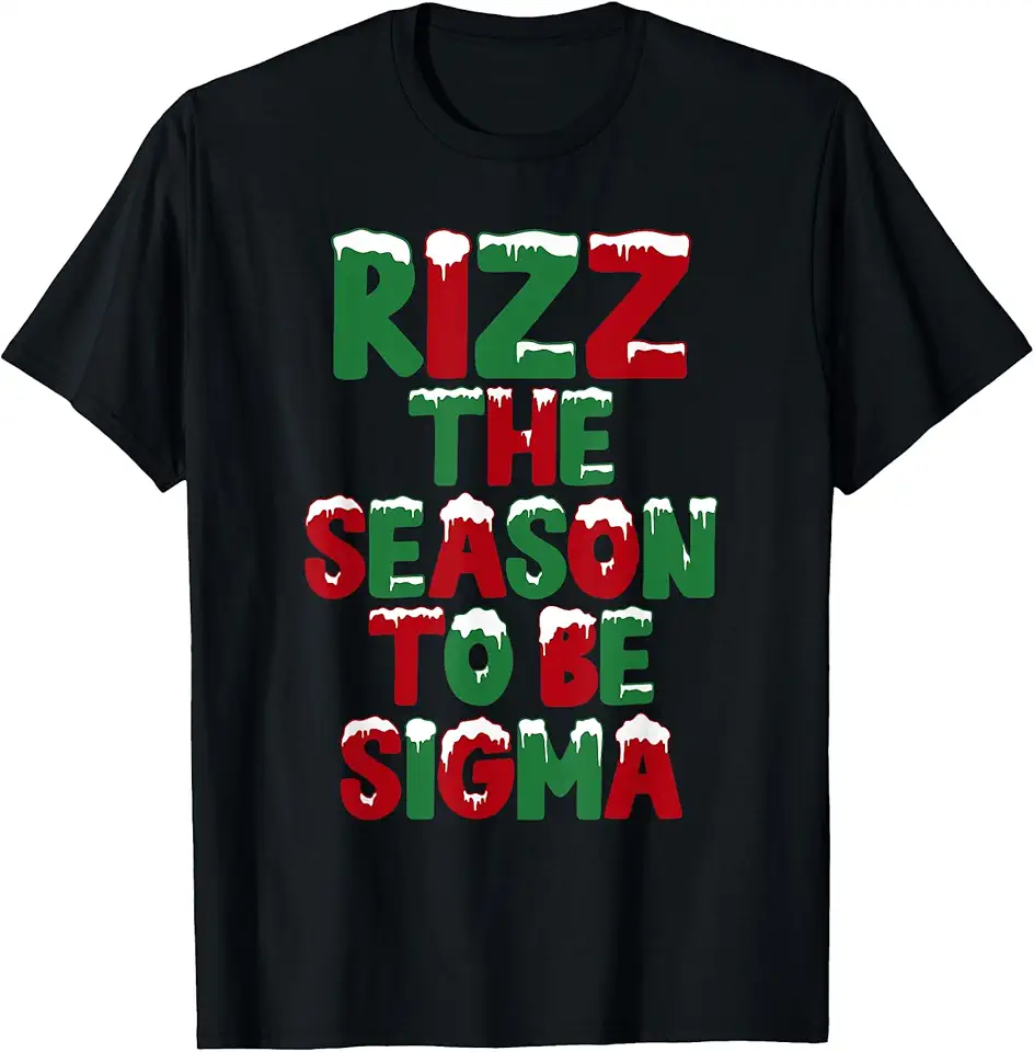 Rizz The Season Funny Gen Alpha Slang Christmas Teacher Xmas T-Shirt ...