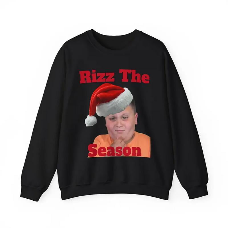 Rizz The Season Rizzler Christmas Crewneck Sweater Graphic Sweater ...