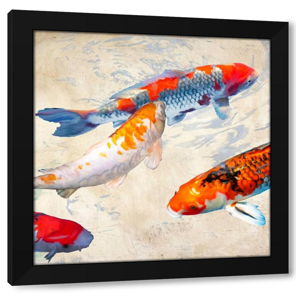 Teo Rizzardi 15x15 Black Modern Wood Framed Wall Art Titled - Koi II ...