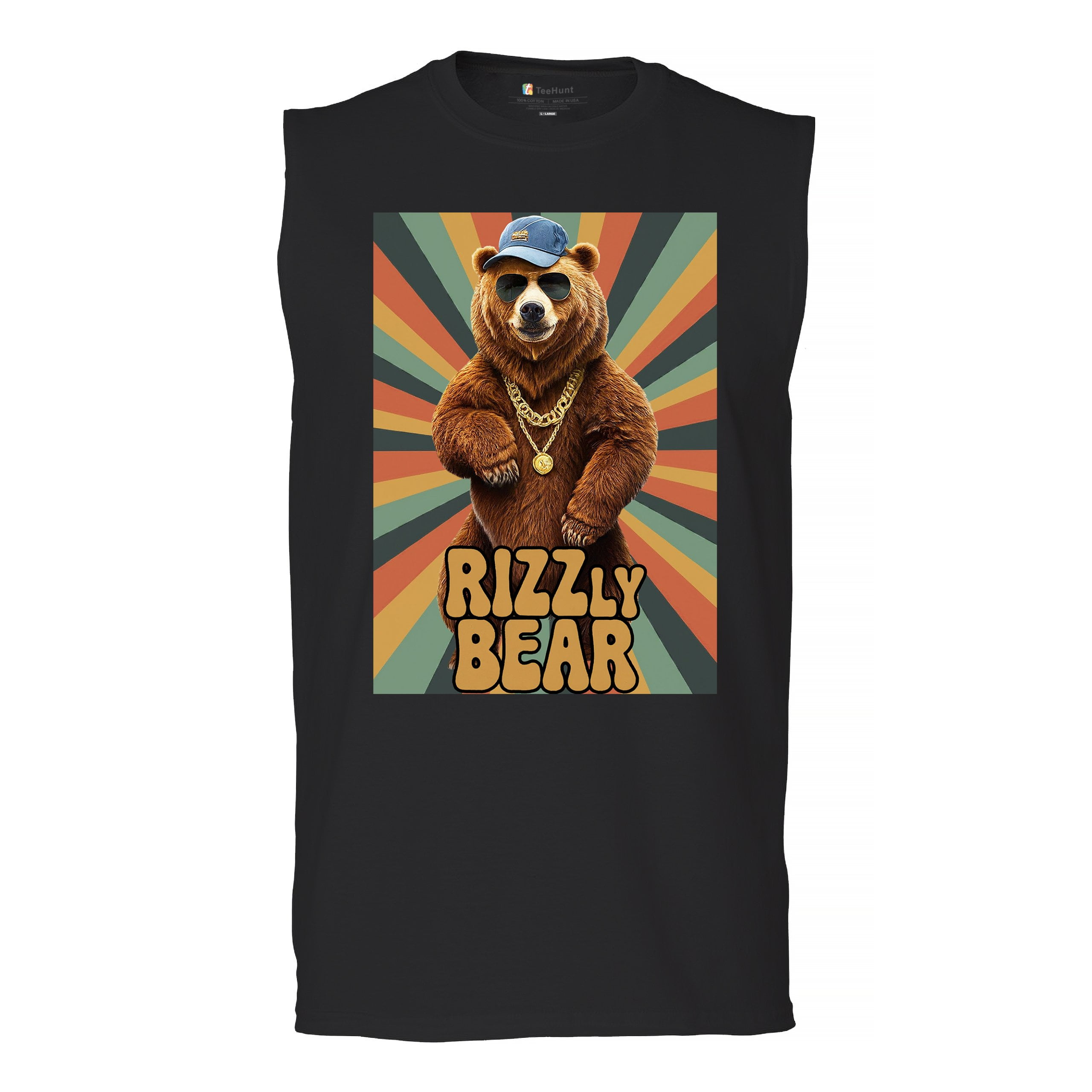 Rizzly Bear Funny Muscle Shirt Charisma Pun Charming Meme Grizzly ...