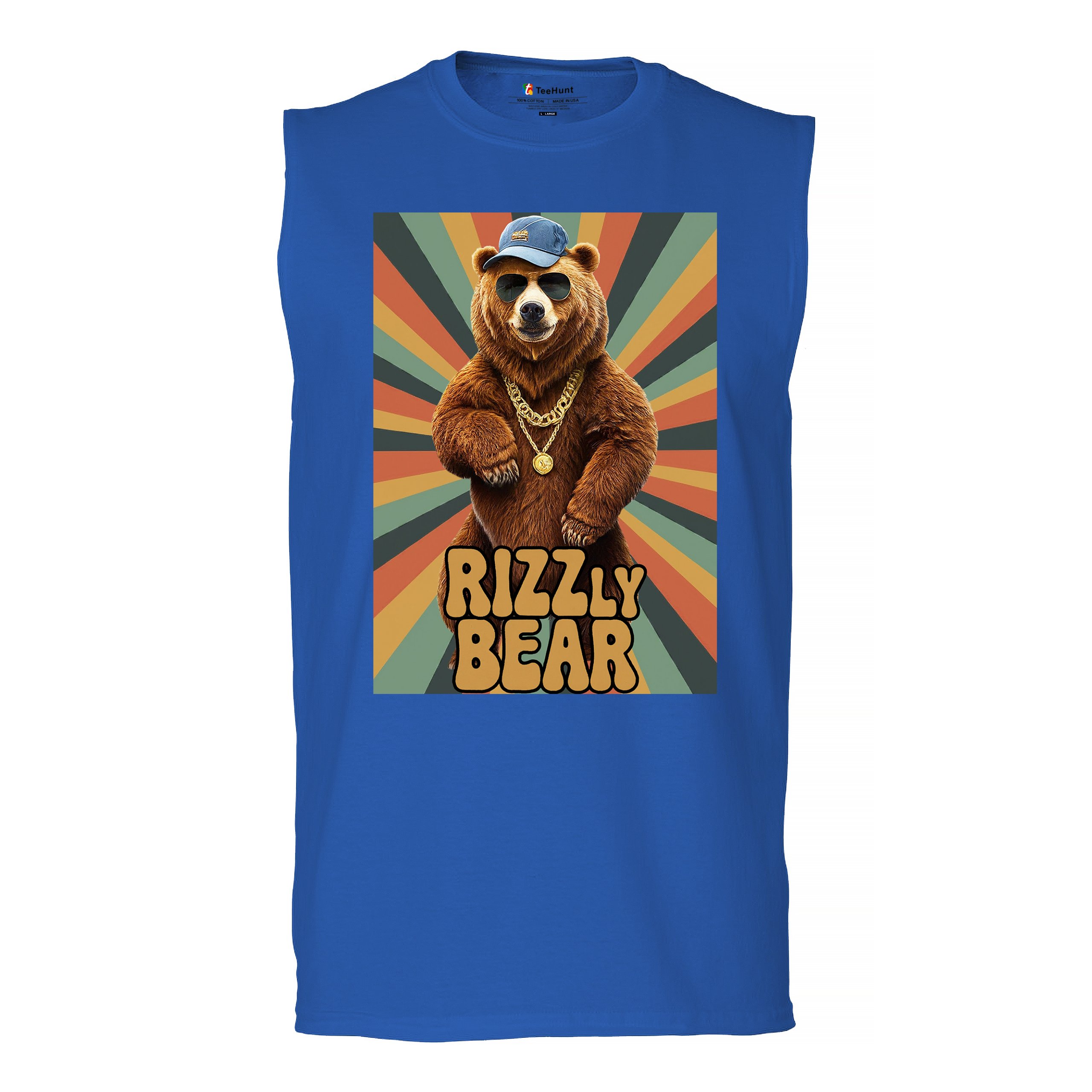 Rizzly Bear Funny Muscle Shirt Charisma Pun Charming Meme Grizzly ...