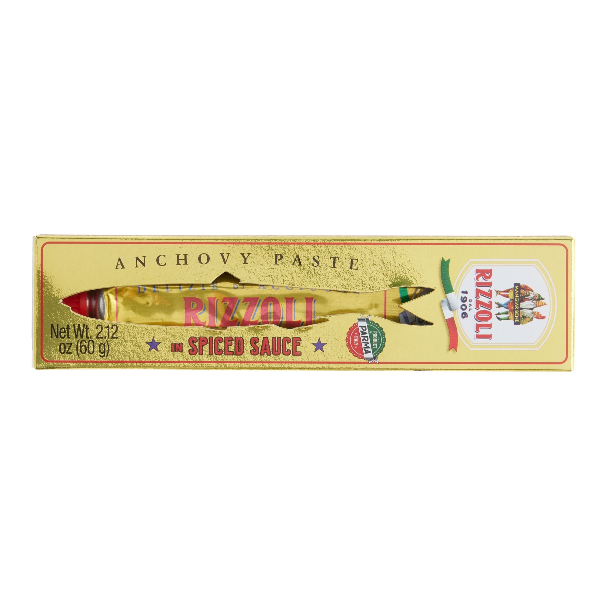Rizzoli Salsa Piccante Spicy Anchovy Paste Tube 2.12 oz. 2 each Pack of ...