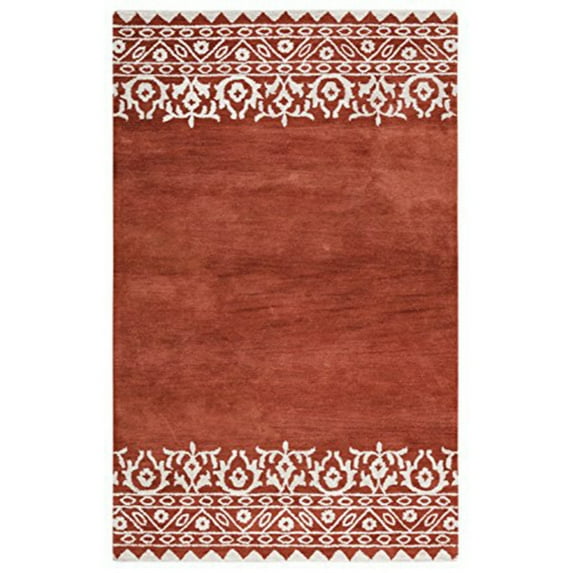 Rizzy Home Marianna Fields Mf092A Rust / Cream Area Rug 5 Feet x 8 Feet ...