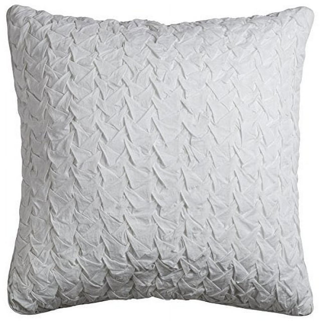 Rizzy Home One Of A Kind Cotton Voile White Pillow 22" X 22" - Walmart.com