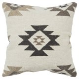 Rizzy Home Southwest 22" x 22" Wool Pillow Cover in Natural - Walmart.com