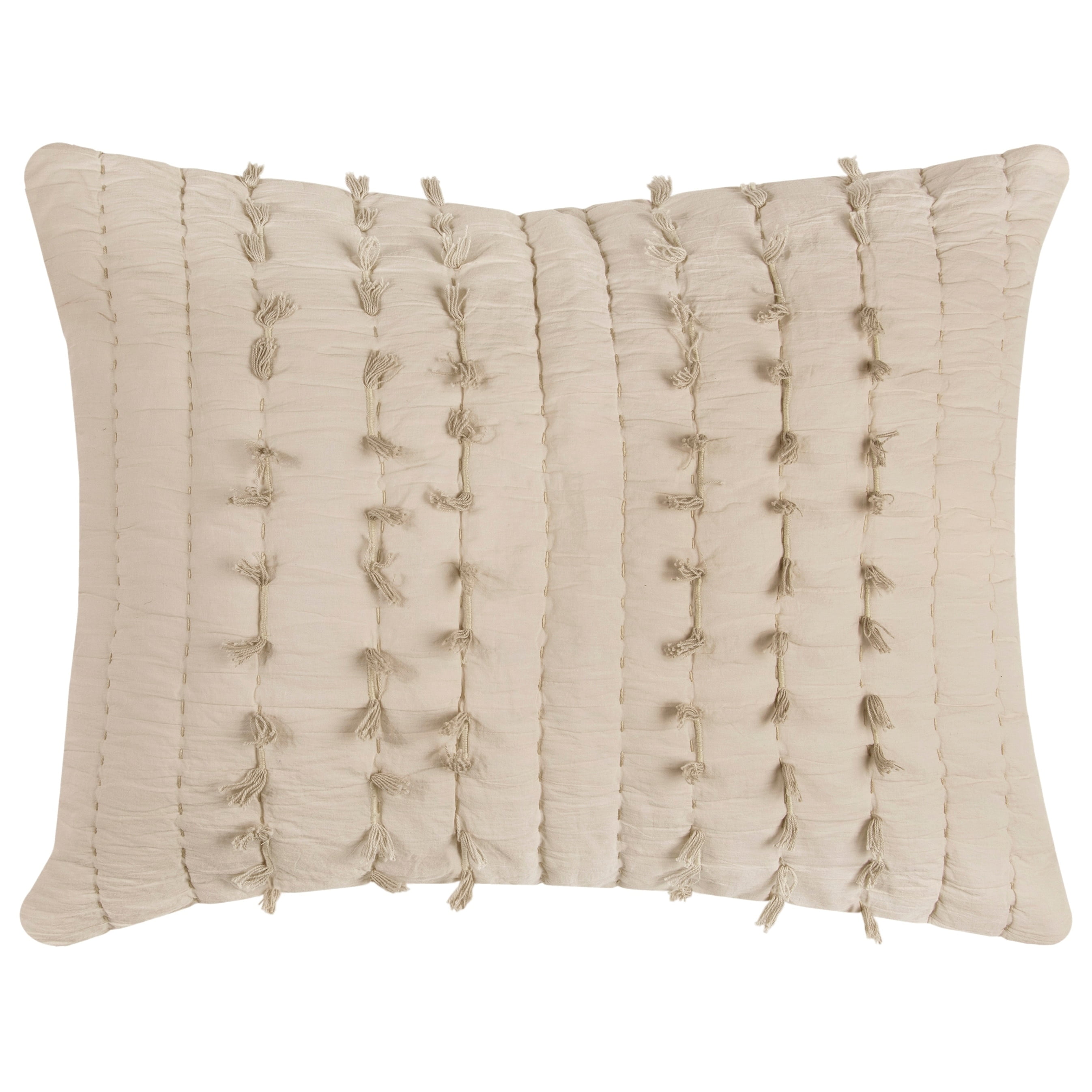 Rizzy Home Vertical Stripe 20 x 26 Cotton Sham - Natural - Walmart.com