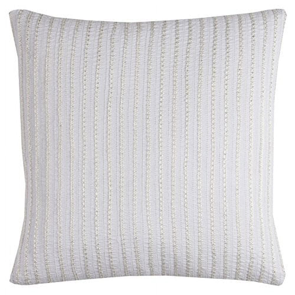 Rizzy Home White Cotton Striped Decorative Throw Pillow - Walmart.com