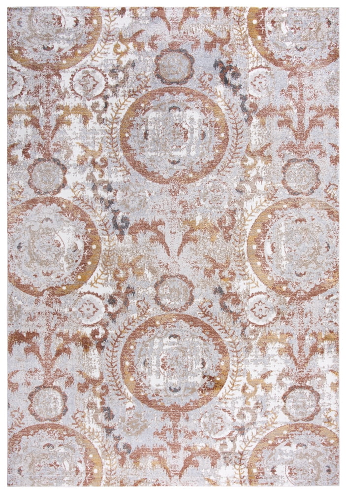 Rizzy Rugs Bristol Area Rug BRS109 Beige Petals Rings 8' 10" x 11' 10 ...