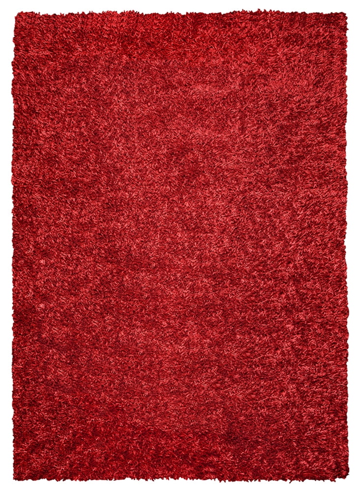 Rizzy Rugs Kempton Shag Area Rug KM2310 Red Lustrous Single-Color 3' x ...