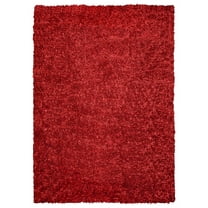 8x10ft Thick Pile Living Room Rug, Dark Red Light Red, Large Geometric ...