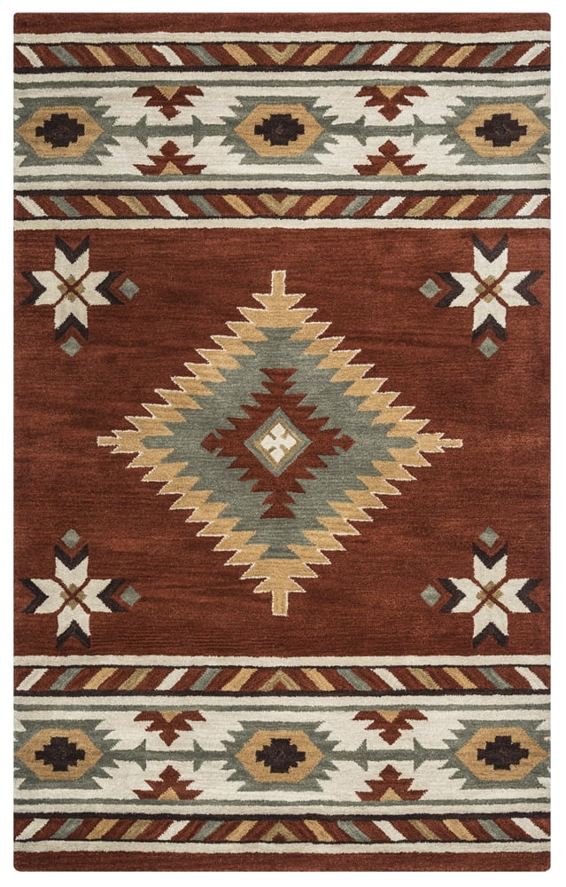 Rizzy Rugs Southwest Area Rug SU1822 Rust Jagged Star 9' x 12 ...
