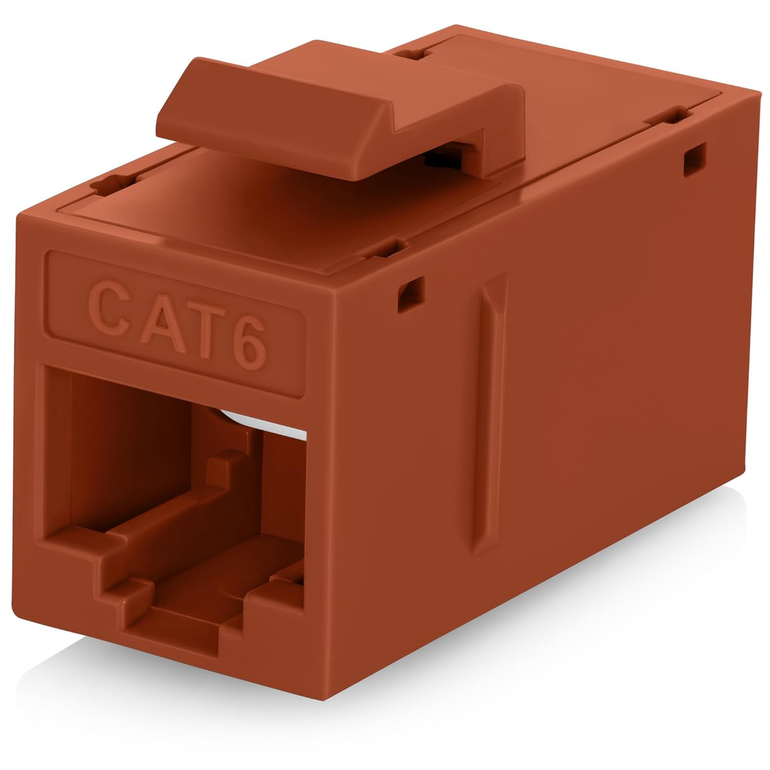 Rj45 Cat6 Keystone Coupler In Orange - 6-Pack - Female To Female ...