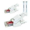 Rj45 Cat6A Connectors No Tools Required Reusable Shielded Ethernet ...