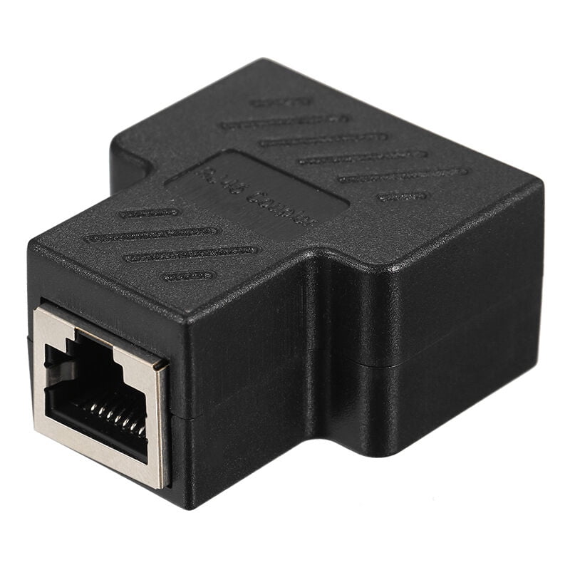 Rj45 Splitter Adapter Connector 1 To 2 Female Ports For Cat 5/Cat 6/Cat ...