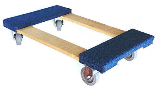 Rk Safety Dolly Cart, 30"X17" Hardwood Rubber End Caps Dolly, 1200lbs ...