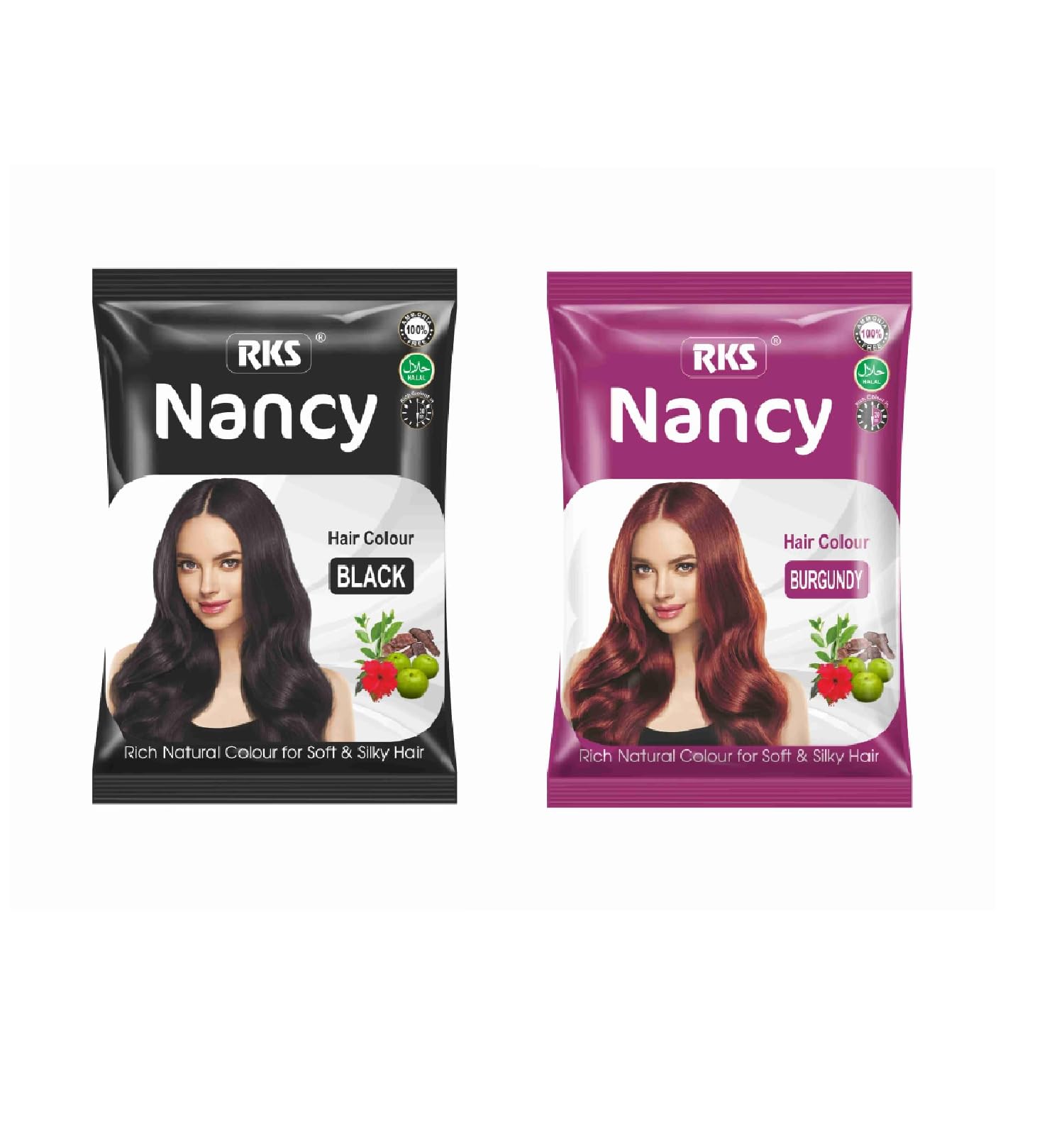 Rks Nancy Natural Henna Hair Color Powder For Women And Men | Black ...