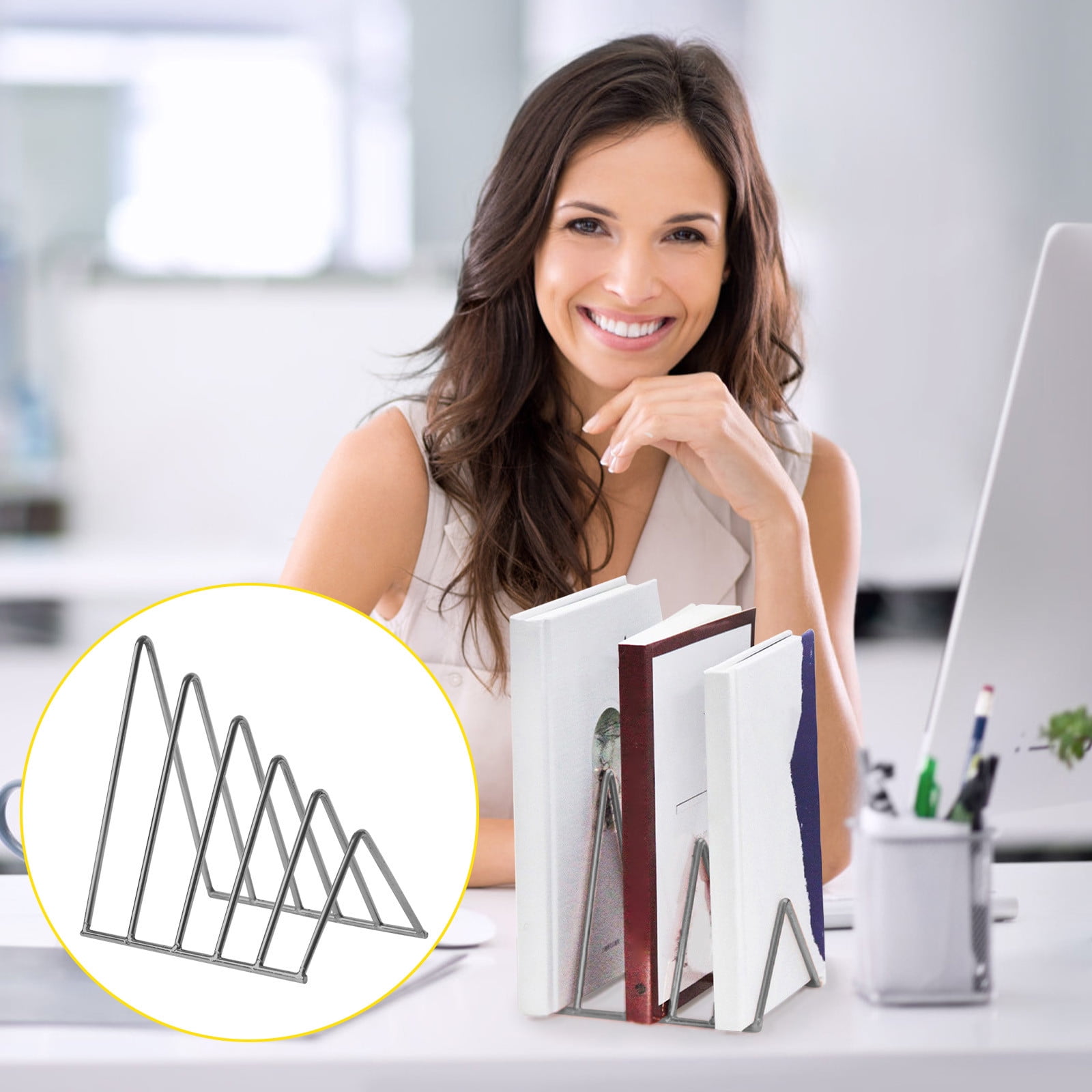 Rkwlnn Highly Recommended on Clearance Desk Rack Organiser, Stylish Desktop Bookshelf for ...