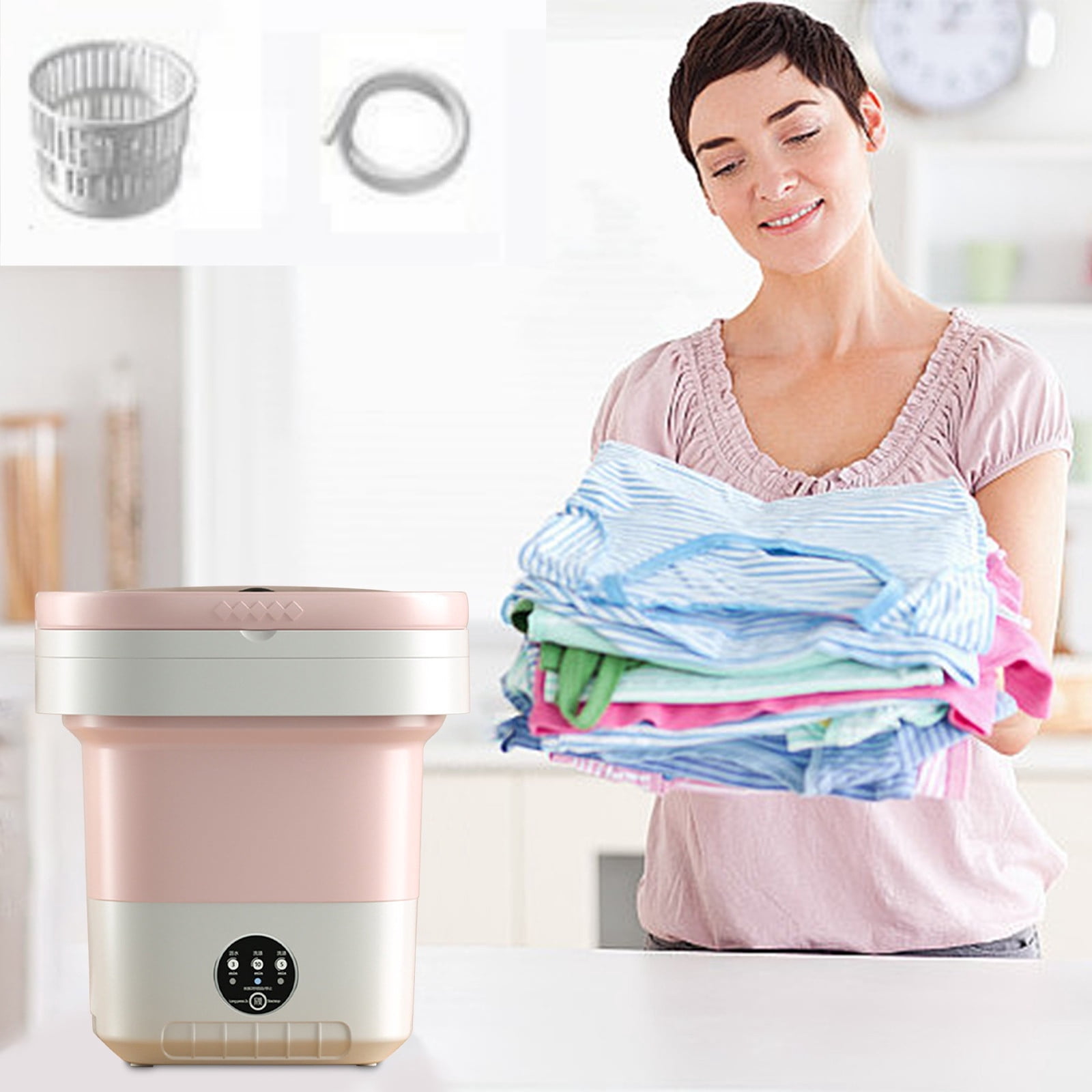 Rkwlnn Home Appliances Clearance Folding 11L Washing Machine With ...