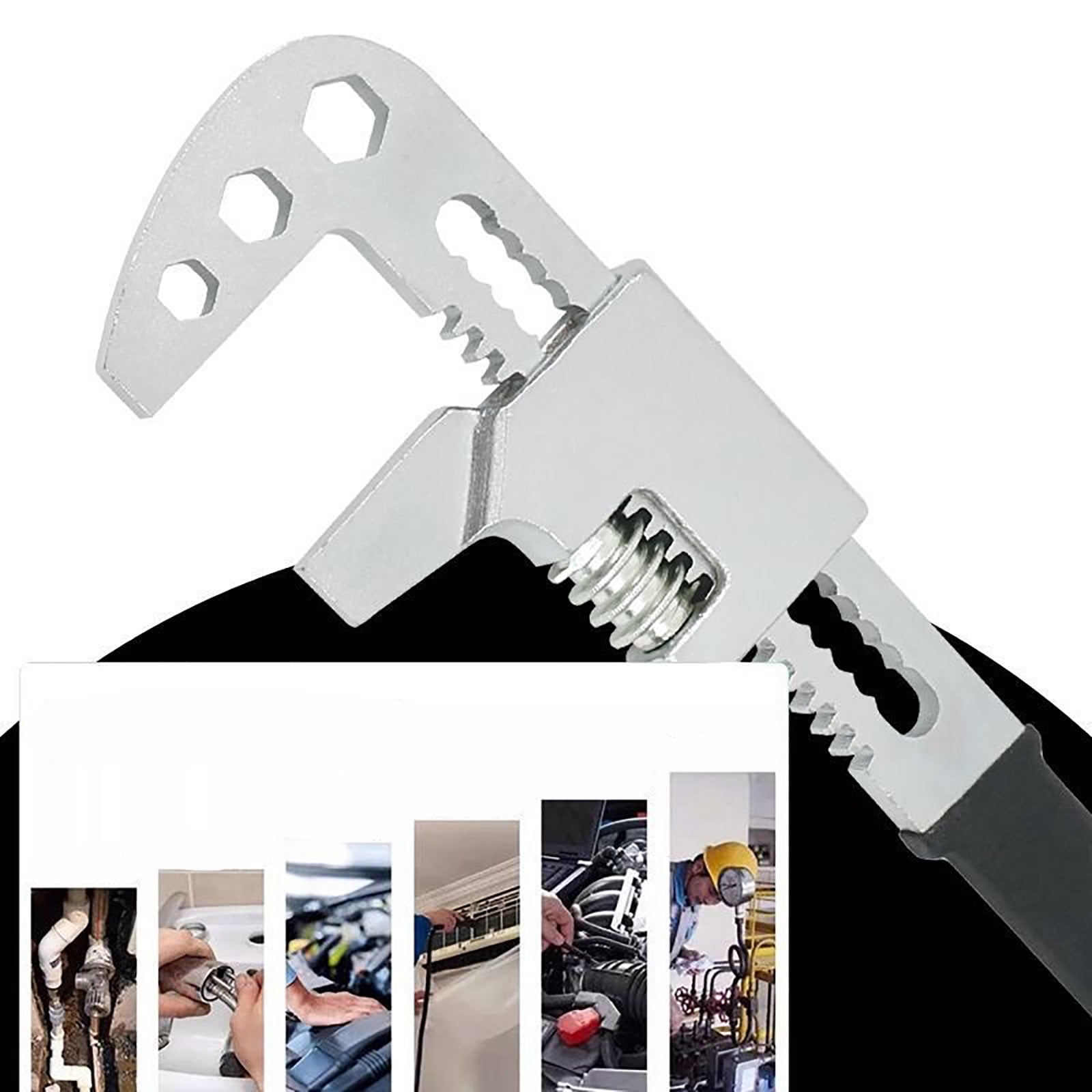 Rkxzt A Wrench,F-Type Adjustable Wrench with Turbine Sliding Hex ...