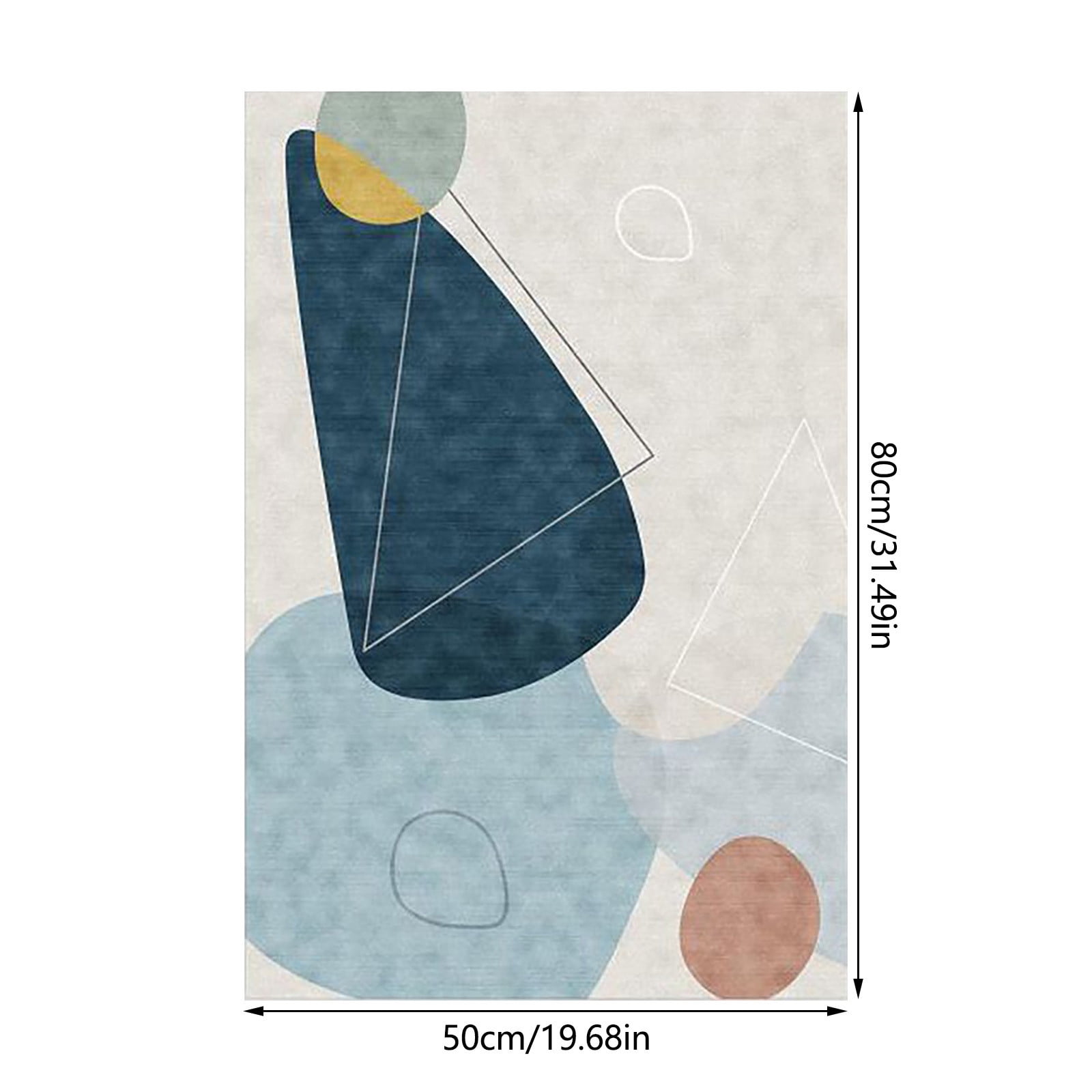 Rkxzt Abstract Entryway Rug, 3x5 Washable Rug for Bedroom Low Pile Non ...