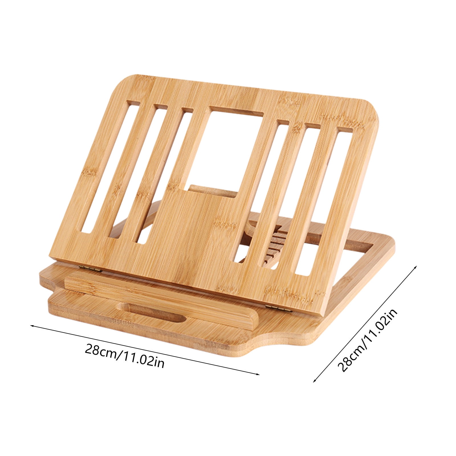 Rkxzt Bamboo Laptop Stand,Adjustable Wooden Laptop Stand Foldable ...