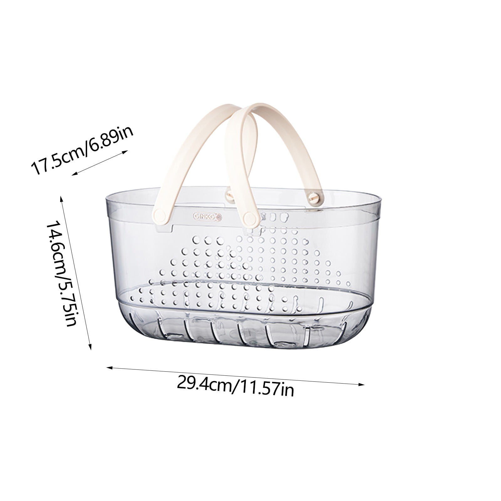 Rkxzt Bath Storage Basket Transparent Plastic Shower Caddy Storage ...