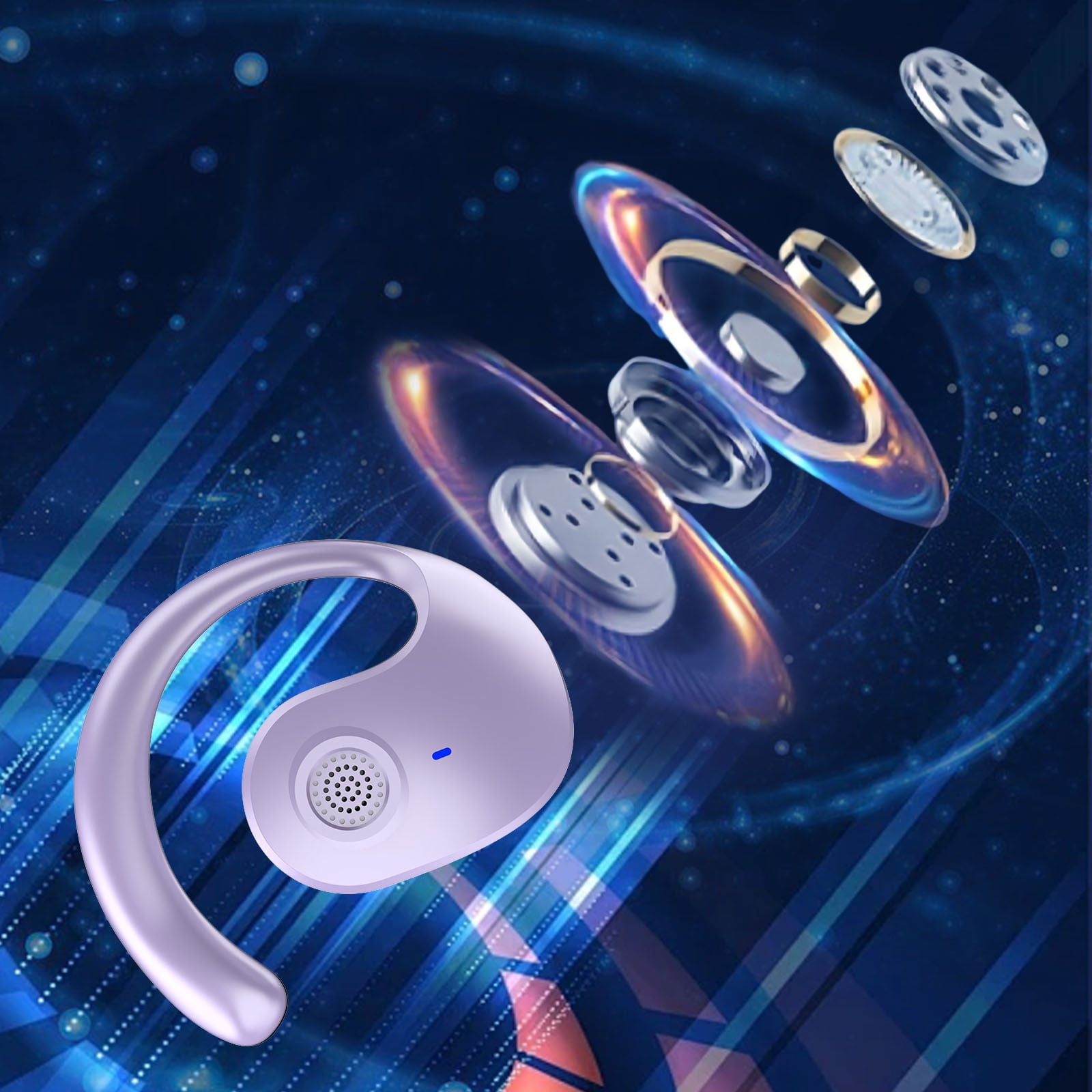 Rkxzt Bluetooth Headset Open Ear Bluetooth Headset Wireless Mini Sports ...