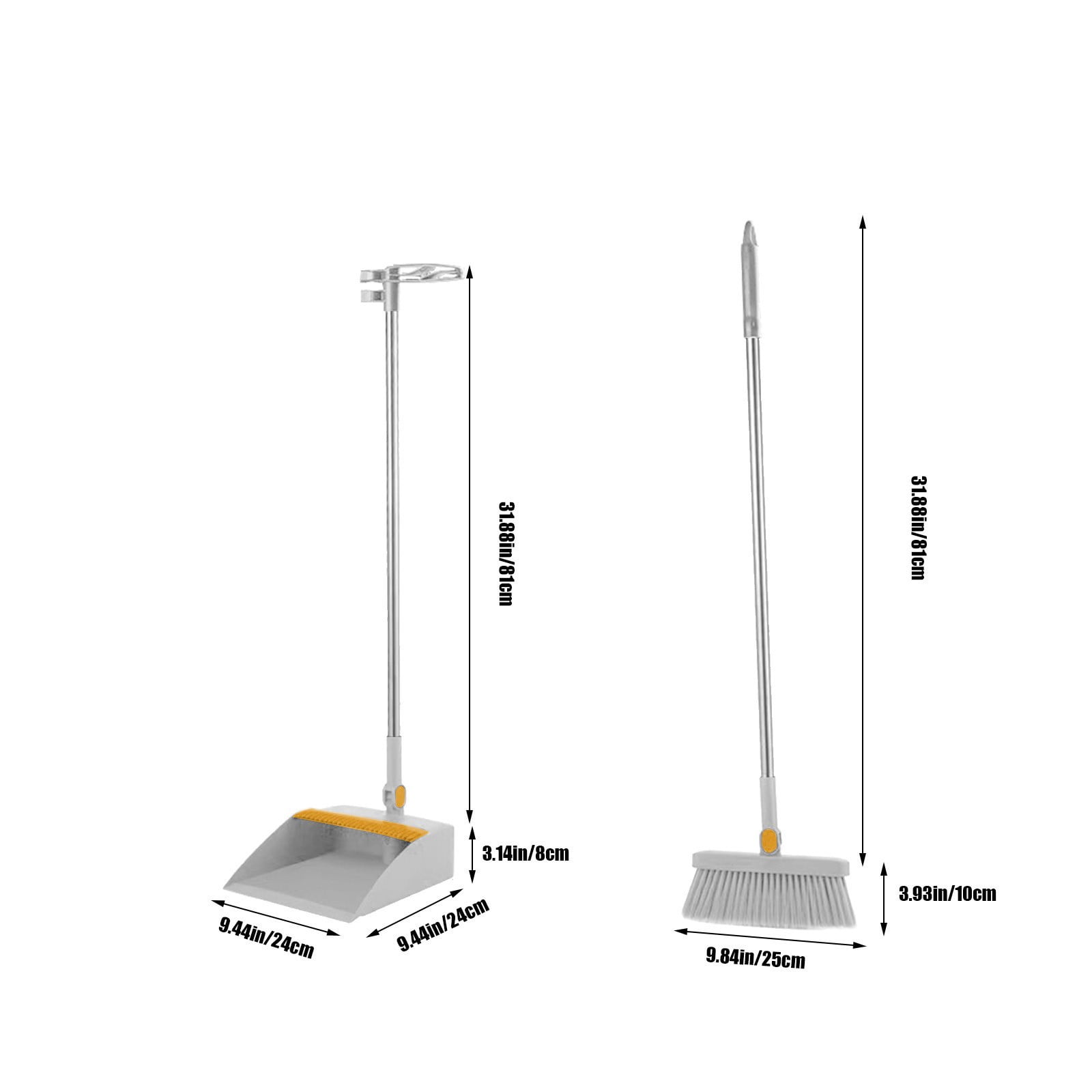 Rkxzt Broom Set Foldable Dustpan and Broom Set with 180-Degree ...