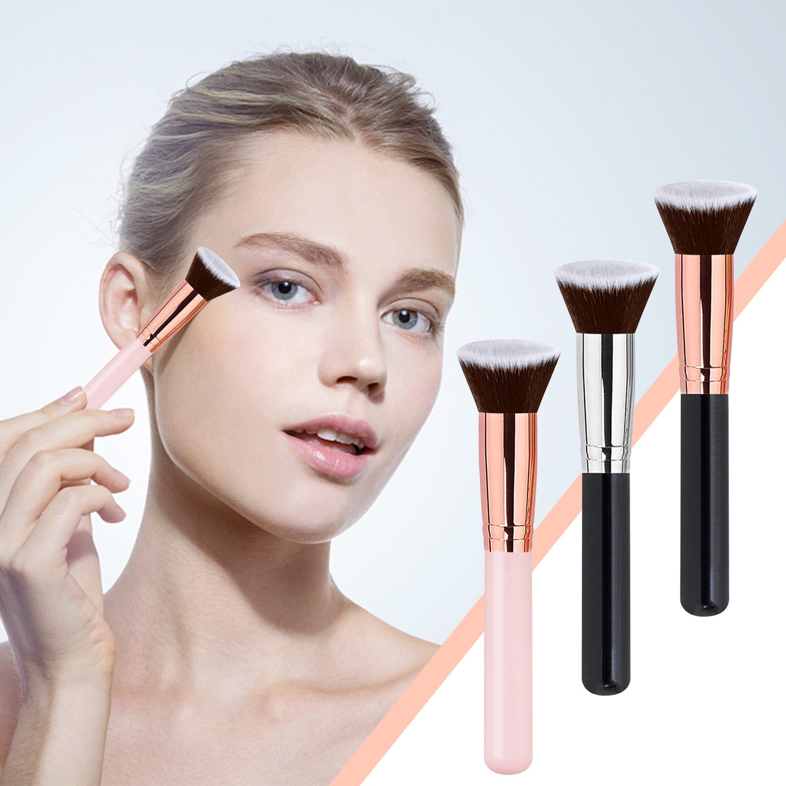 Rkxzt Brushes,Facial Makeup Brush,round Head Blush Brush,Flat Head ...