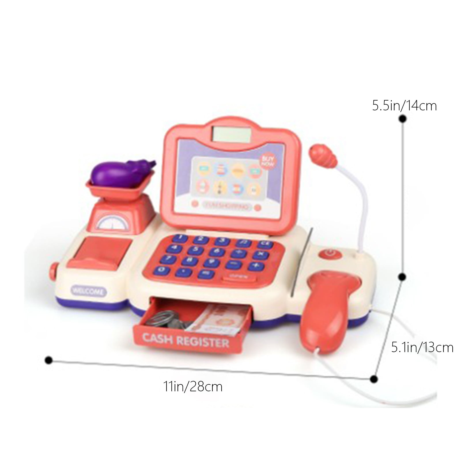 Rkxzt Cashier Pretends,DIY Toy Tool Set Pretend Play Cashier Game with ...