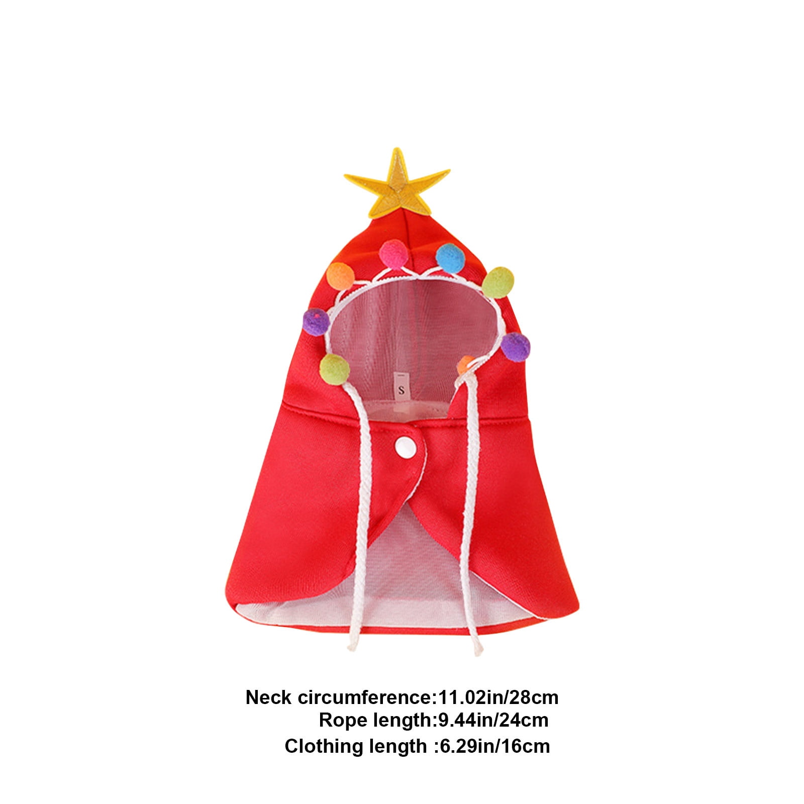 Rkxzt Cat And Dog Cape Pet Christmas Costume Cloak with Star and Pompom ...
