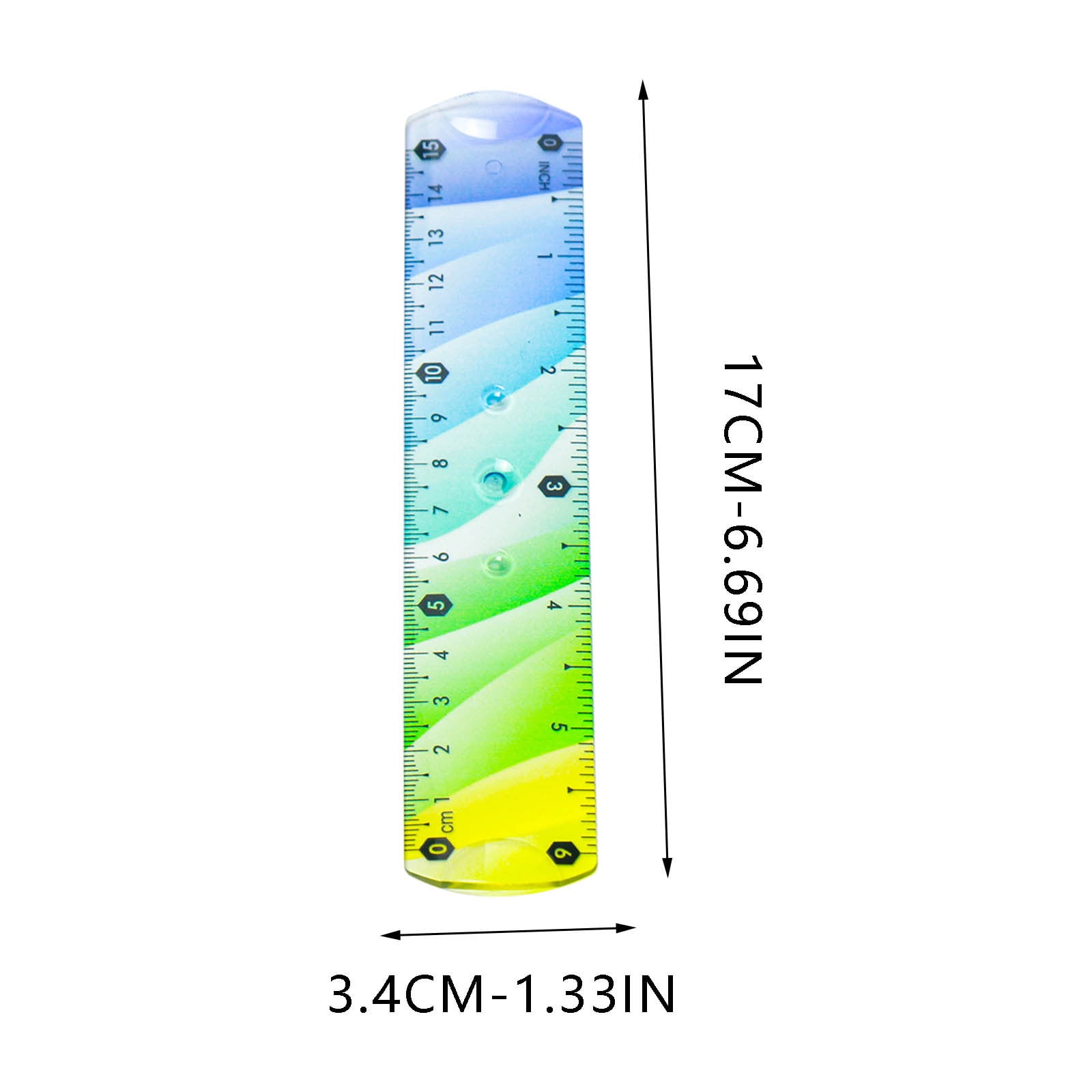 Rkxzt Colored Ruler,Flexible 15cm Plastic Soft Ruler with Centimeters ...