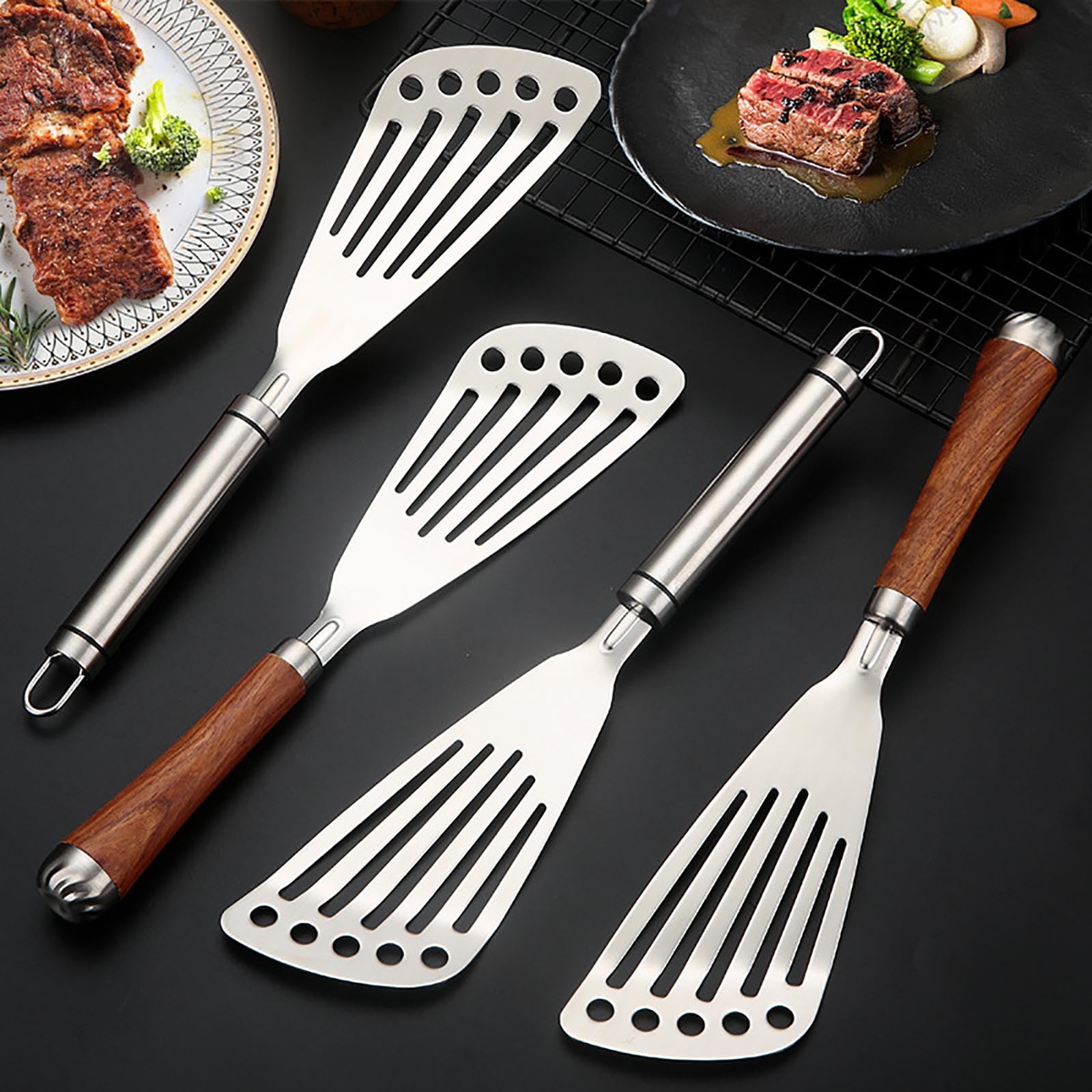 Rkxzt Cooking Spatula 1PC 304 Stainless Steel Teppanyaki Spatula Pizza ...