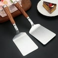 Rkxzt Cooking Spatula,Stainless Steel Wood Handle Kitchen Spatula ...