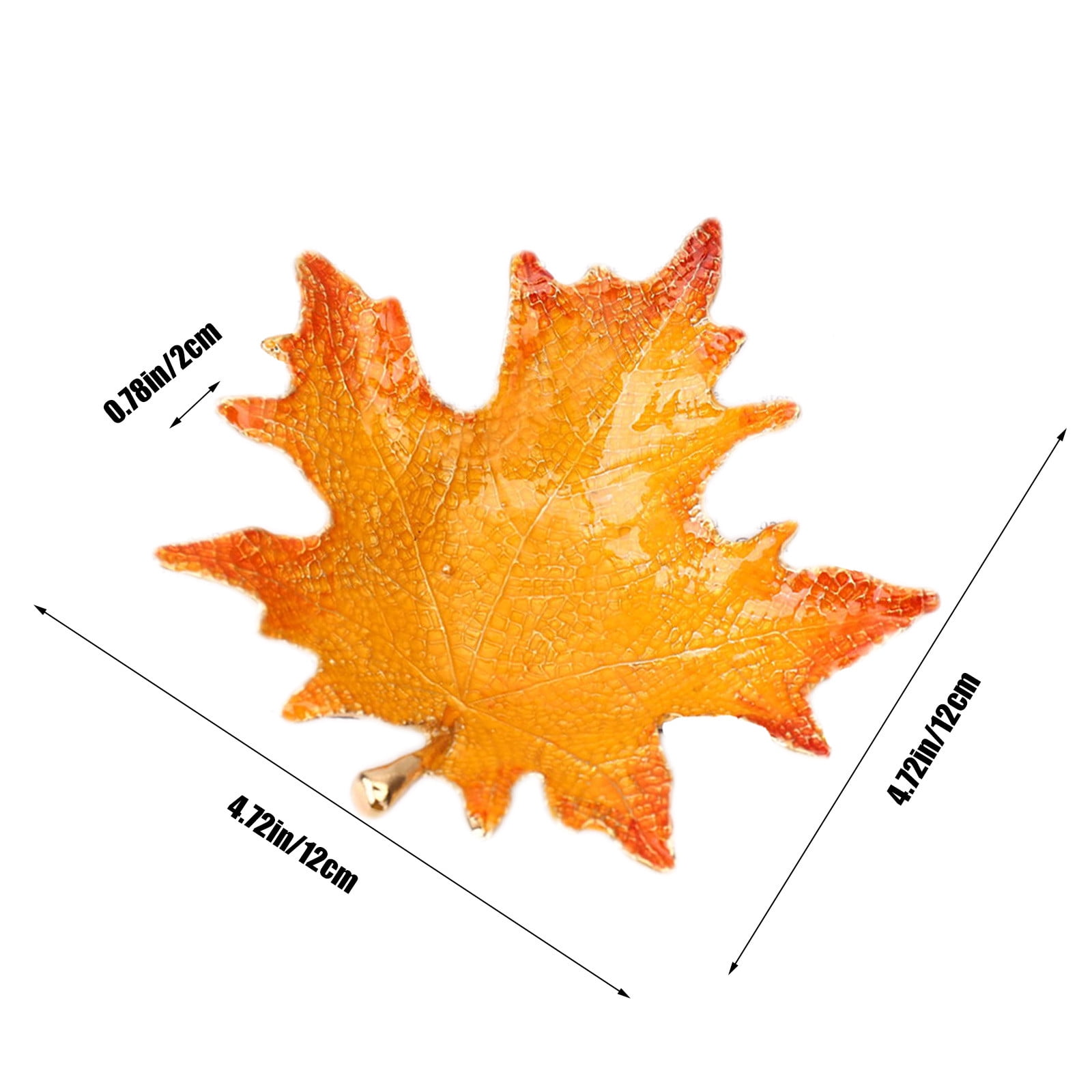 Rkxzt Dinner Plate Maple Leaf Tray Alloy Orange Decorative Serving Dish ...
