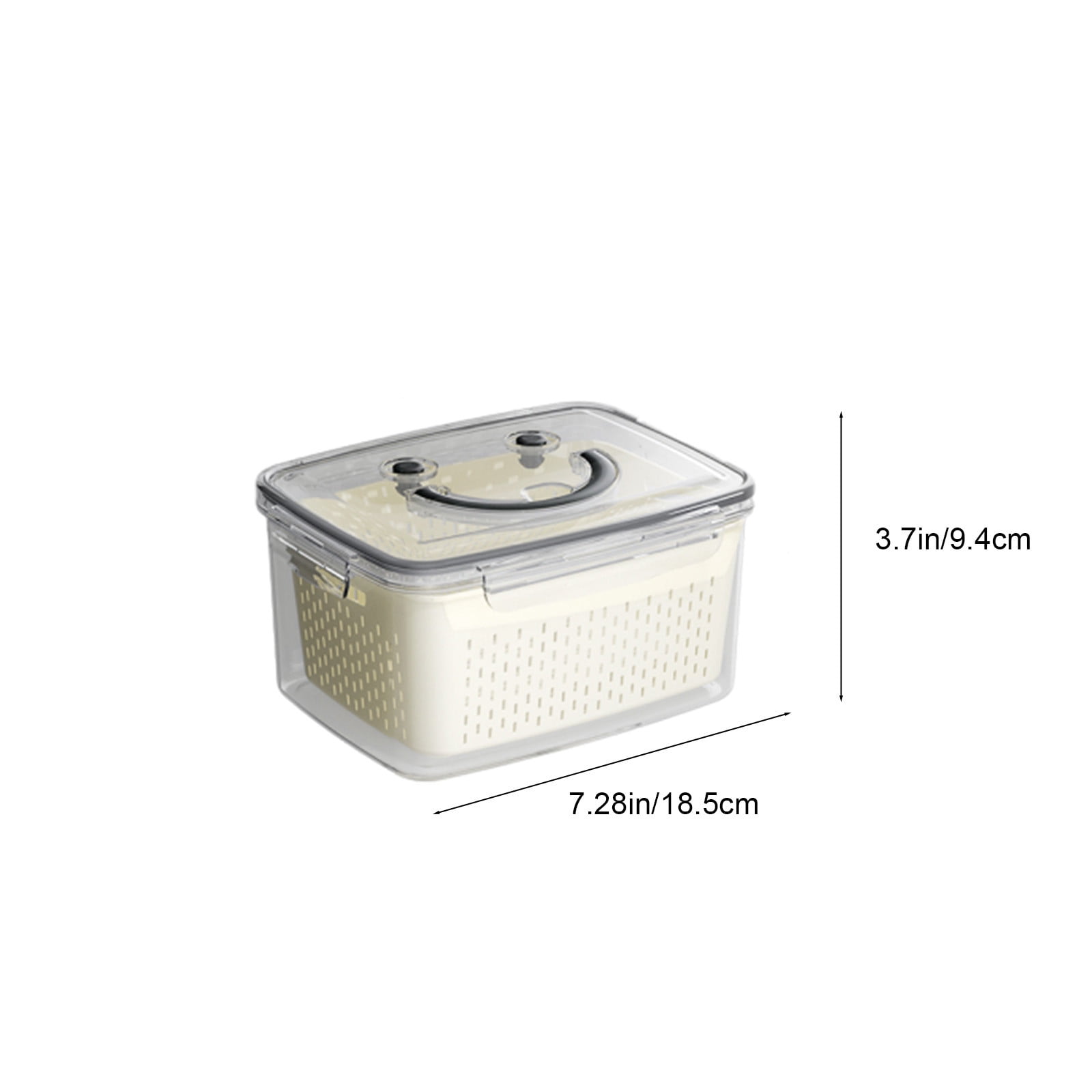 Rkxzt Drain Storage Box Portable Cereals and Vegetables Refrigerator ...