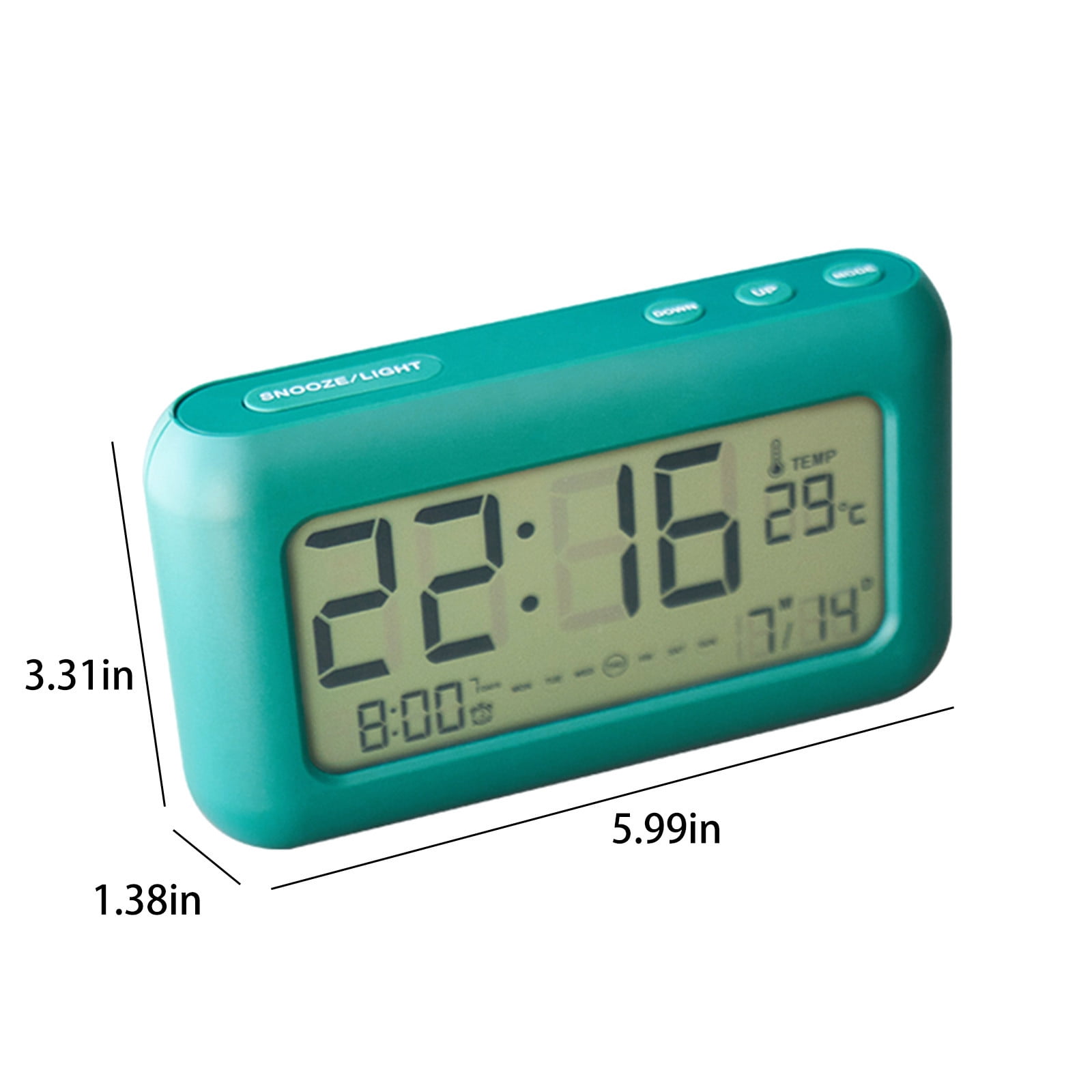 Rkxzt Electronic Clock 170° Wide Angle LCD Digital Alarm Clock with ...