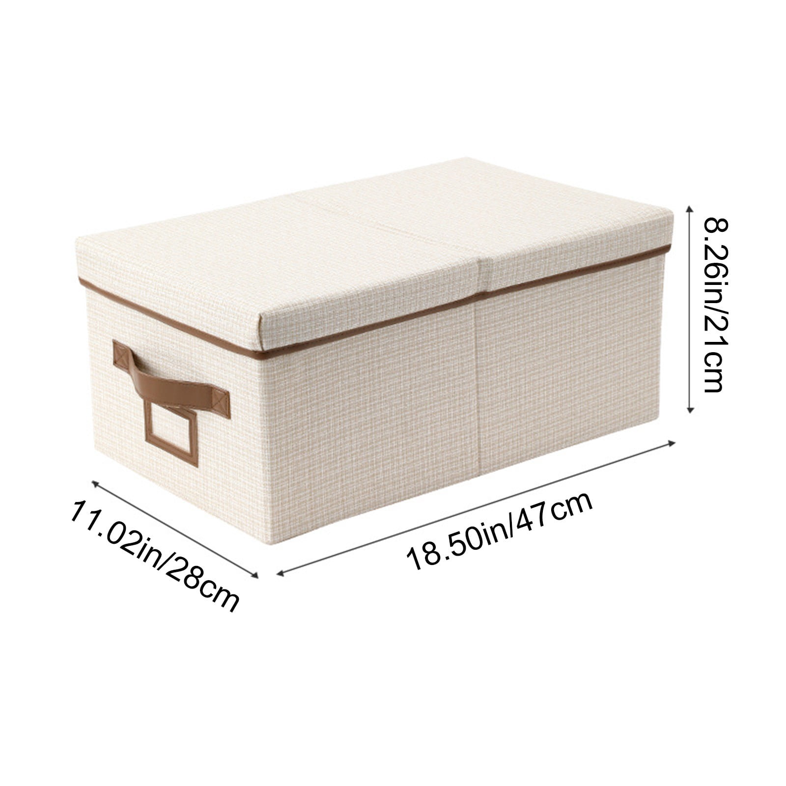 Rkxzt Fabric Storage Box,Fabric Storage Box Foldable Drawer Style Beige ...