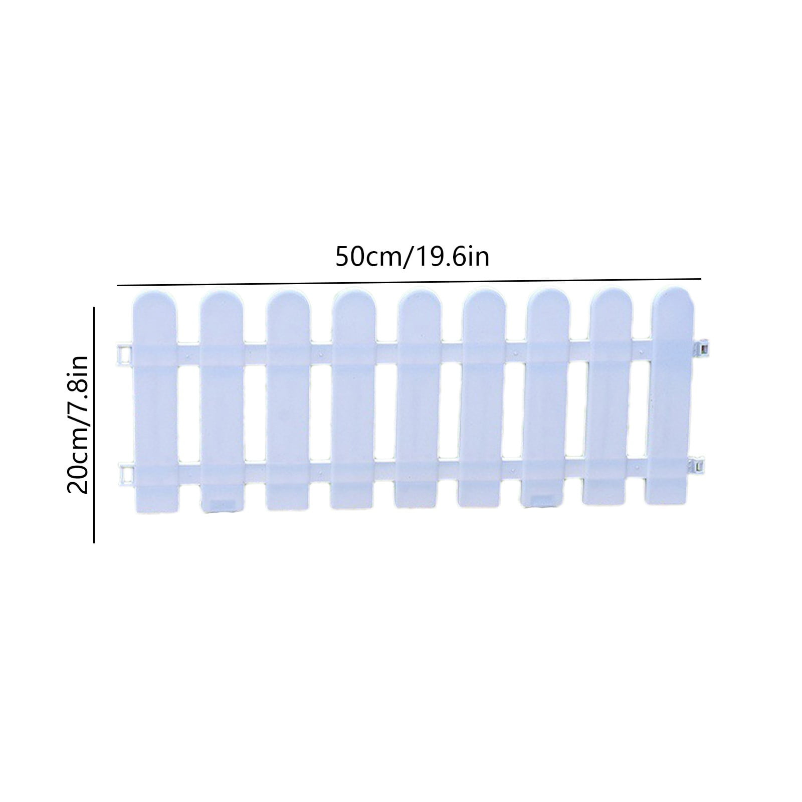 Rkxzt Fence White PVC Garden Fence Border Edging 19x17x12cm with Ground ...