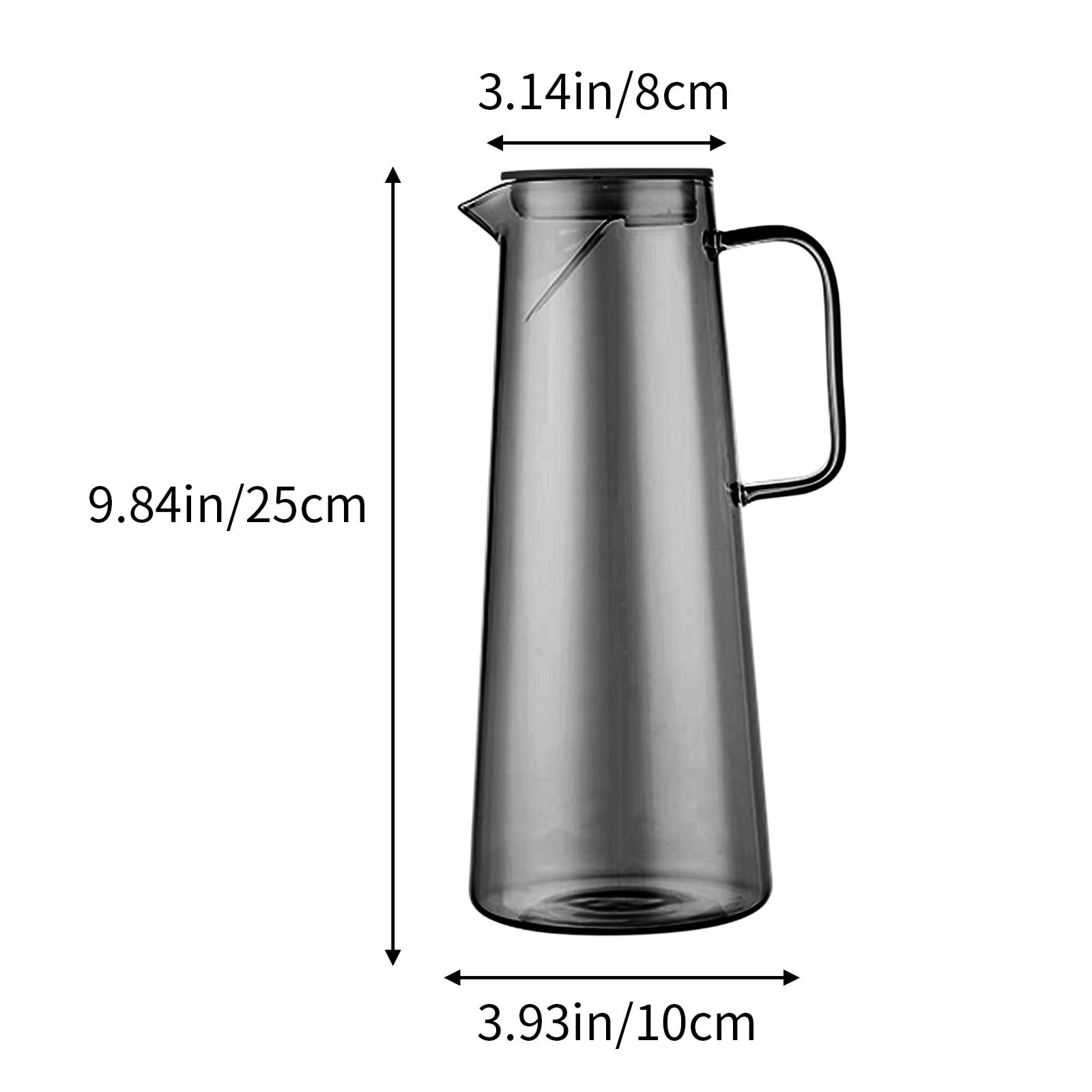 Rkxzt Glass Cold Water Jug,High Borosilicate Glass Water Pitcher 1.5L ...
