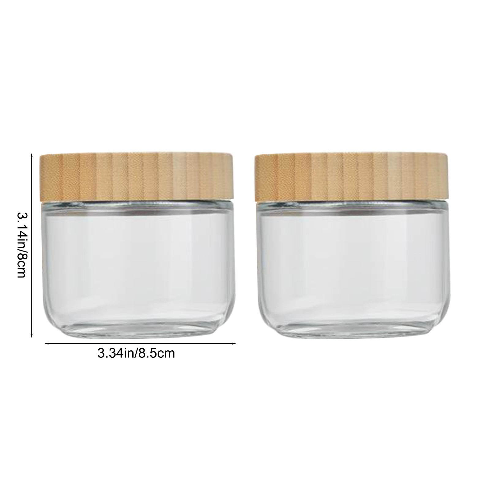 Rkxzt Glass Jar,Large Glass Storage Jar with Wooden Lid 500ml 300ml ...