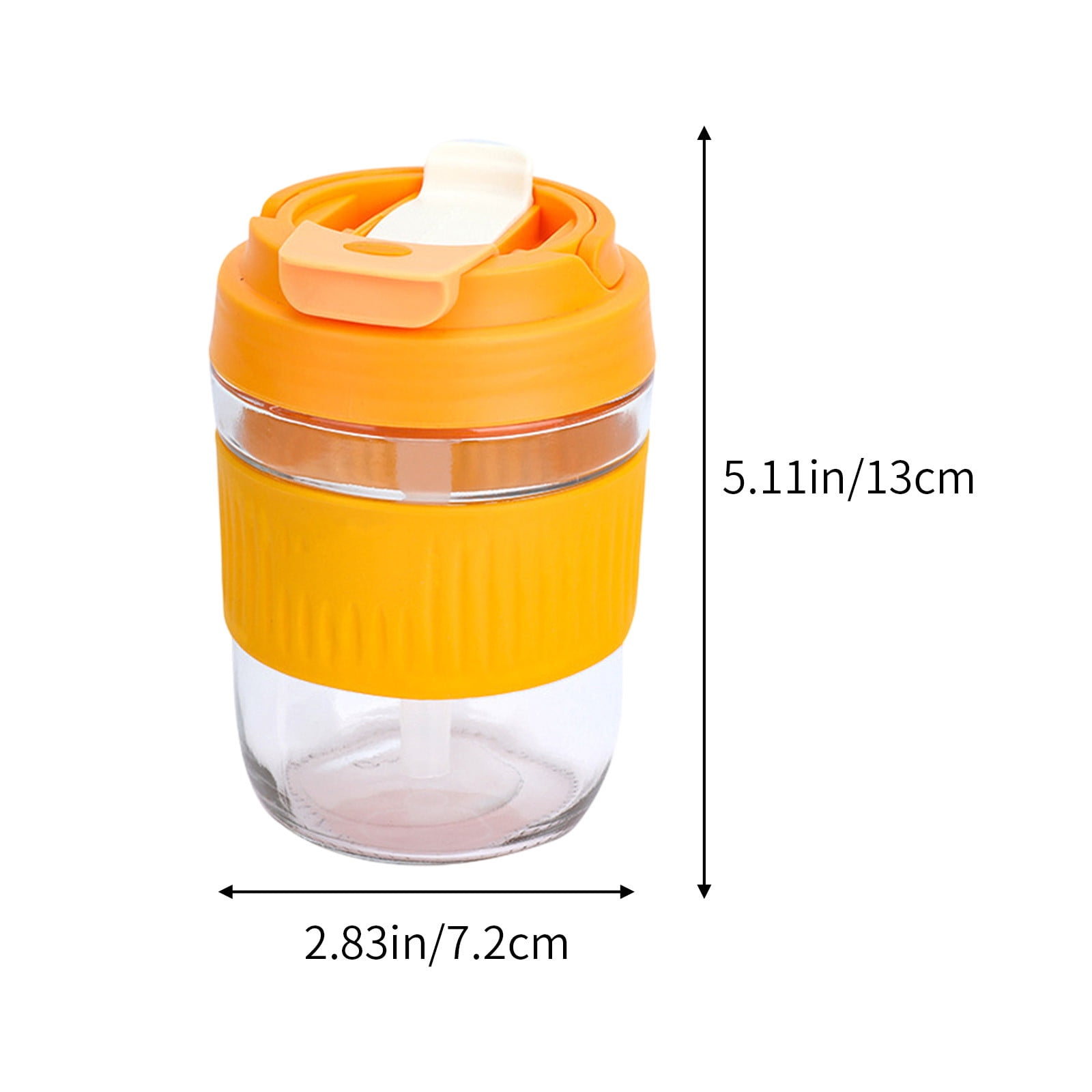 Rkxzt Glass Portable Double Drinking Cup,Portable Glass Double Drinking ...