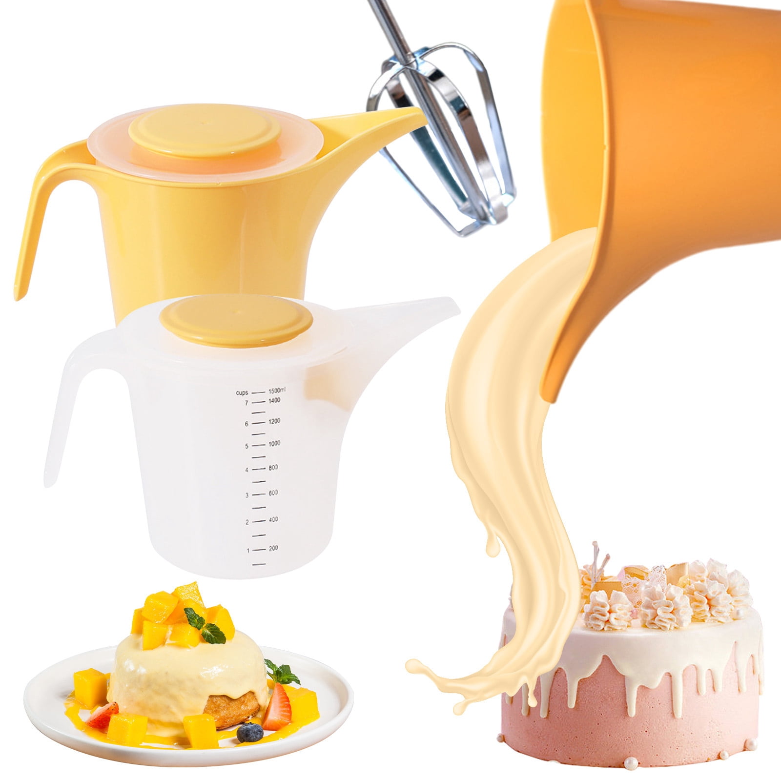 Rkxzt Good Grips Cup Squeeze & Pour Silicone Measuring Cup with Stay ...