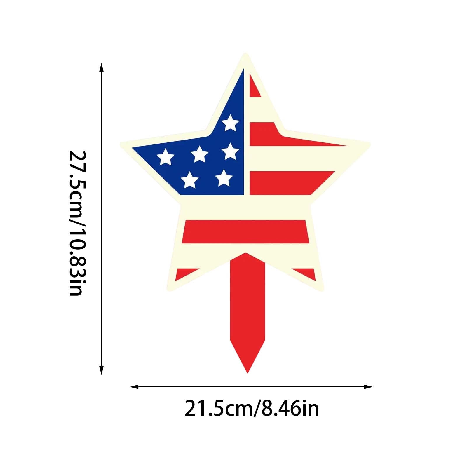 Rkxzt Ground Plug,Independence Day Flag Yard Stake Patriotic Garden ...